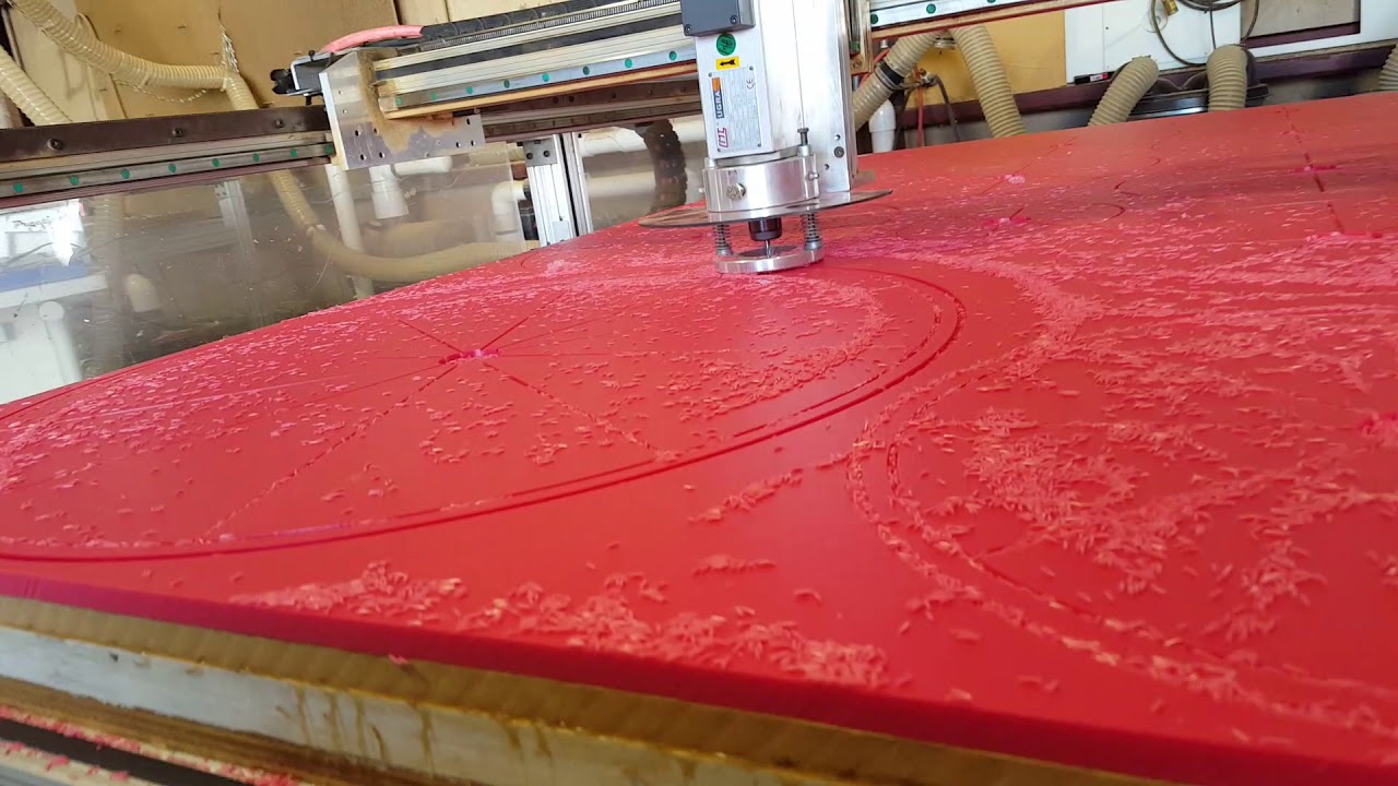 Practical CNC router cutting PIZZA slicing templates - YouTube