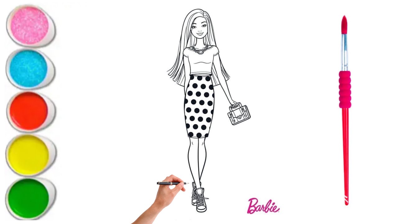 Dress Up Barbie and Barbie Characters Coloring with Sticker Book ...