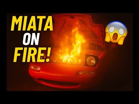 Miata sets itself on fire after I change the head gasket - YouTube