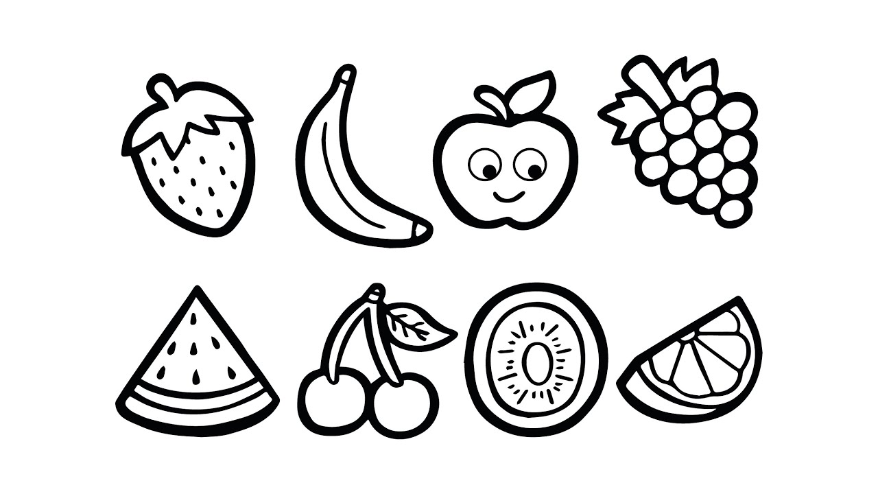 Fruits| Drawing & Coloring For Kids & Toddlers| Learn Colors| How to ...