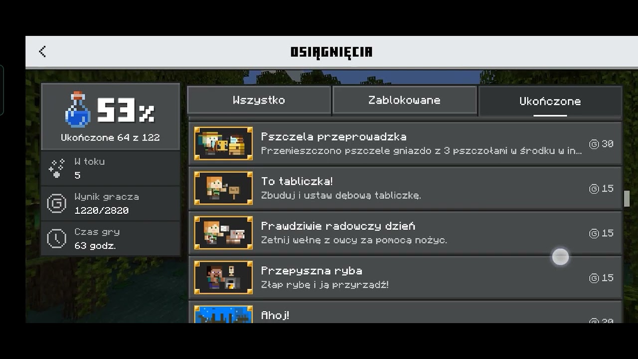 Moje osiągnięcia w Minecraft - YouTube