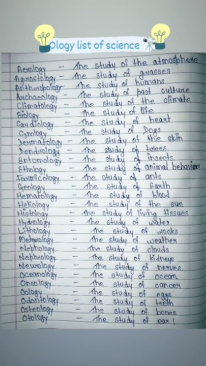 List of science ologies 💡#shorts#Ology - YouTube