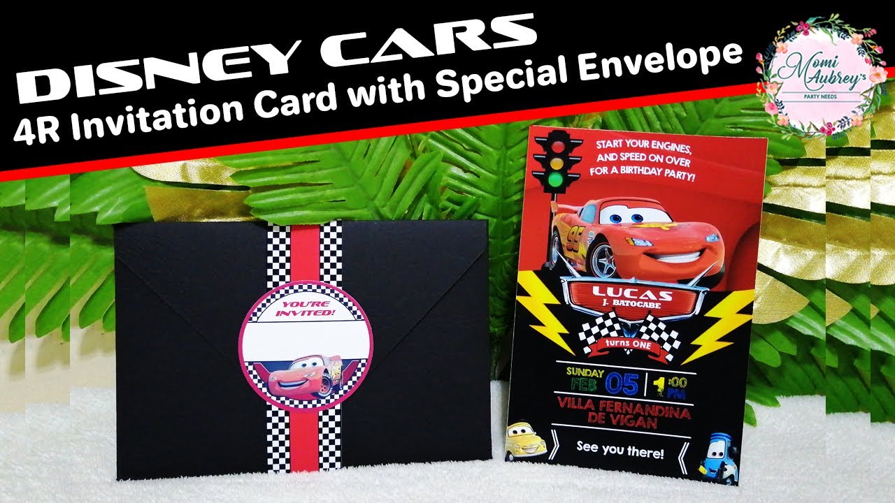 Cars v4 Invitation Card with Special Envelope - YouTube