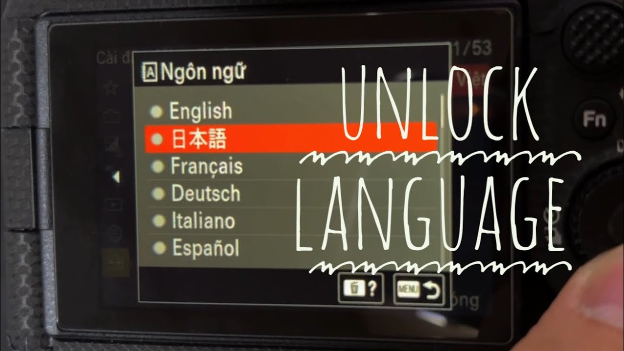 UNLOCK LANGUAGE SONY CAMERA - YouTube