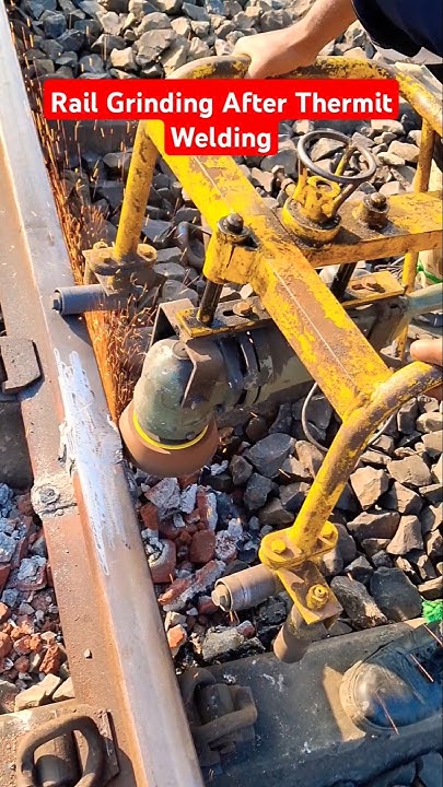 Rail Grinding After Thermit Welding #railway #thermitwelding #rail #railjoint #welding #grinding ...