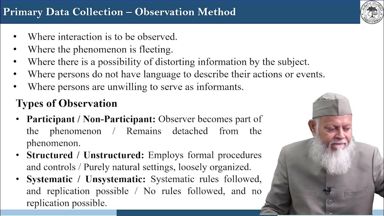 38. Primary Data Collection - Observation Method - YouTube