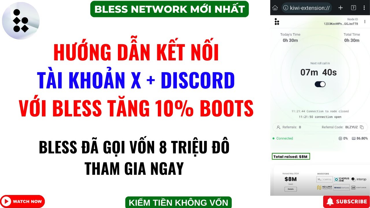 Bless Network - Hướng Dẫn Kết Nối Tài Khoản X+Discord Với Bless Tăng 10% Boots - YouTube