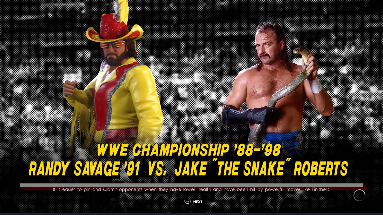 Macho Man Randy Savage VS Jake The Snake Roberts intercontinental ...