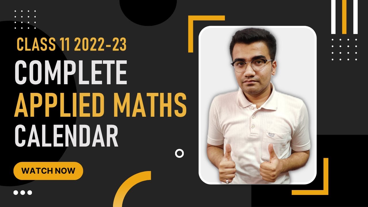 Class 11 Applied Maths Calender ||Applied Maths Unit 1|| Ch 3 Calendar ...