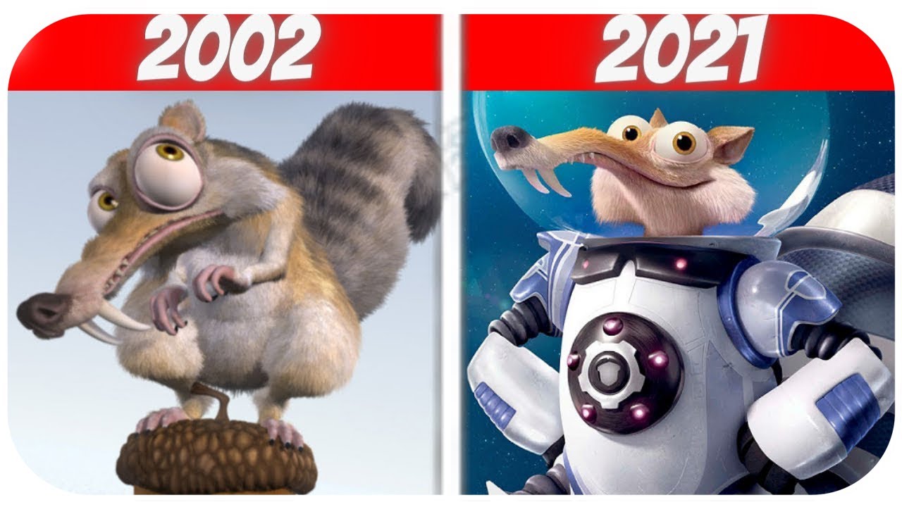 Evolution of Scrat in Ice Age Movies - YouTube