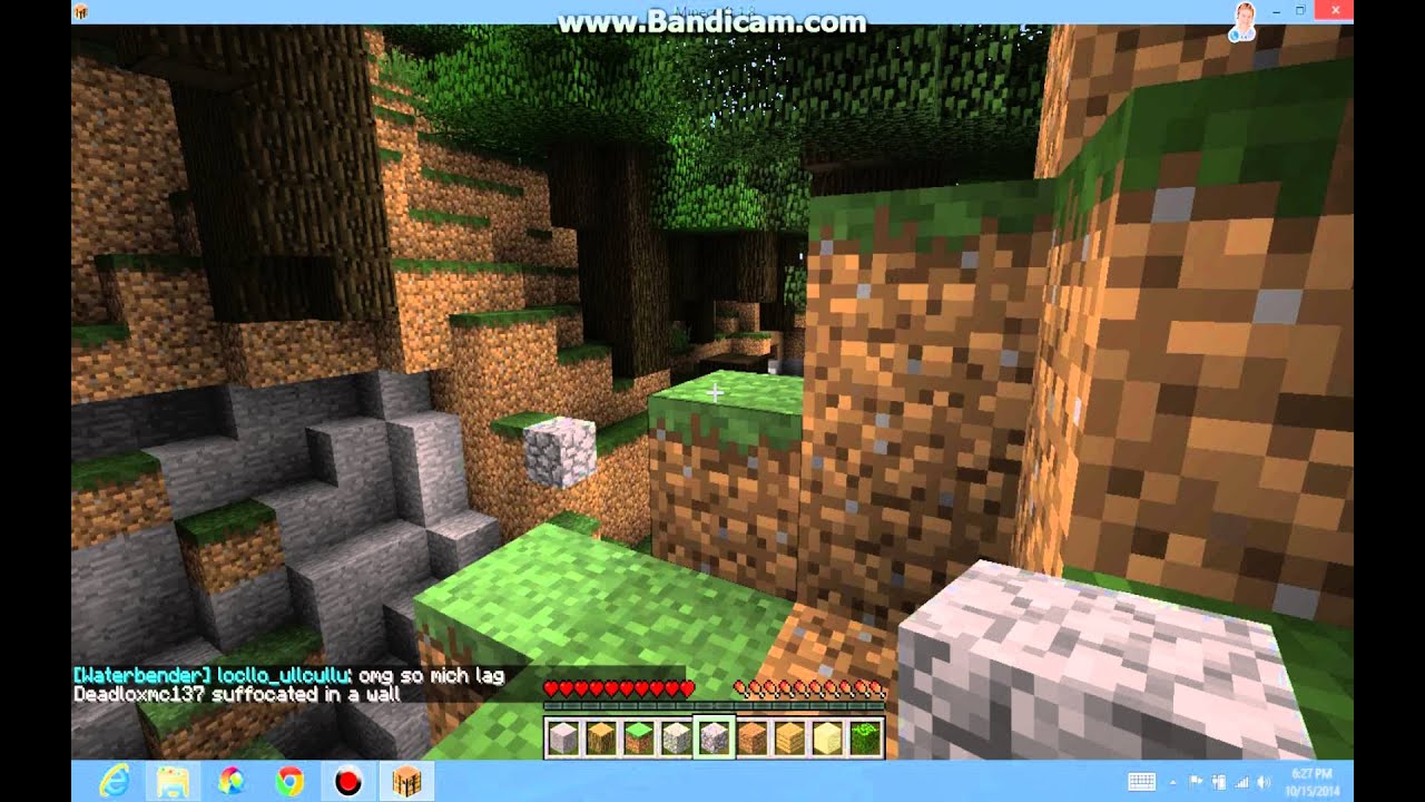 How to earth bend in minecraft - YouTube