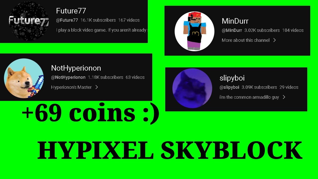 I GAVE 69 COINS TO COOL YOUTUBERS!!!! [Hypixel Skyblock] - YouTube
