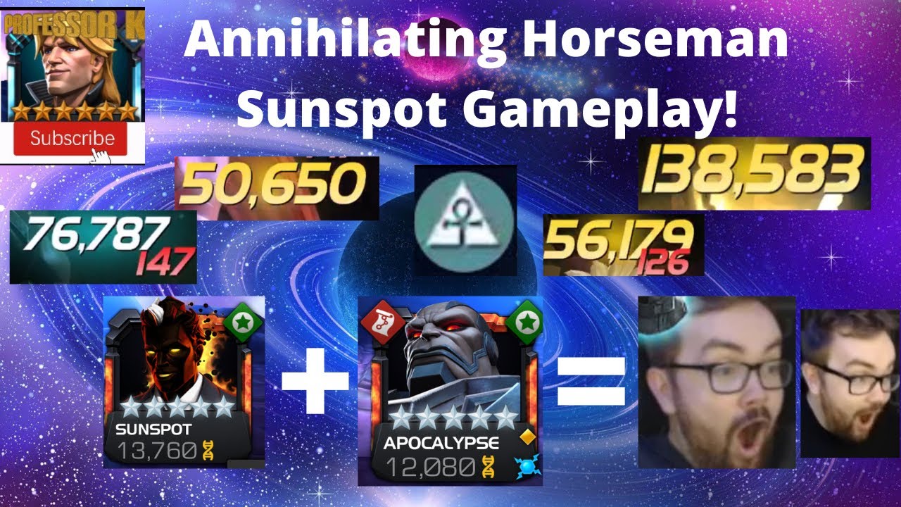 MCOC Horseman Sunspot Annihilates His Opponents! BURN IN HELL!!! Road ...