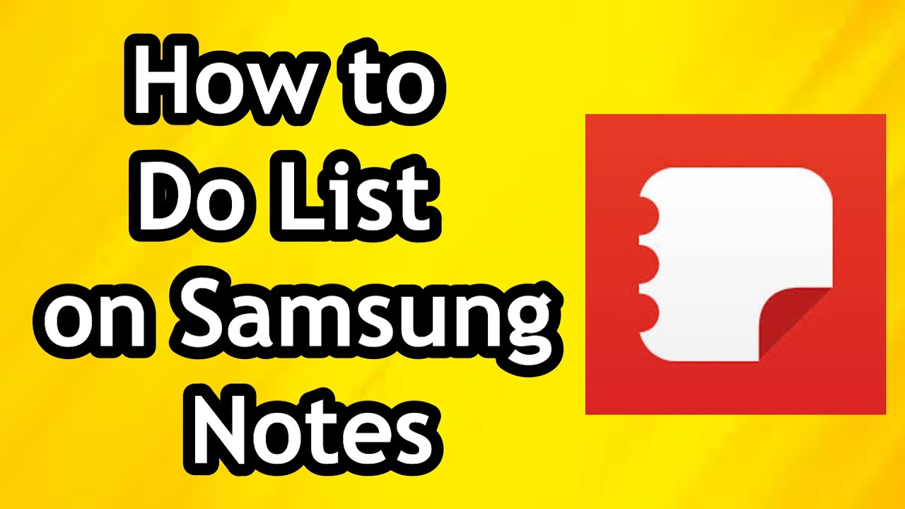 How to Do List on Samsung Notes - YouTube