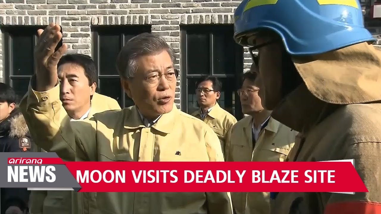 South Korean President Moon Jae-in visits scene of nation's deadliest ...