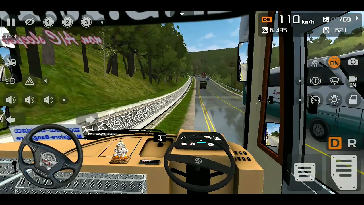 high speed bus driving in haive road - YouTube