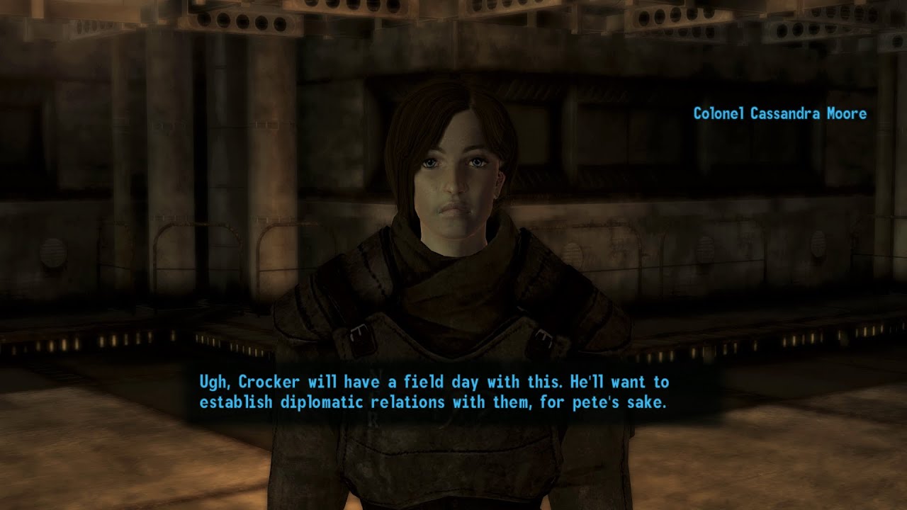 Colonel Moore hates the Brotherhood truce (Fallout New Vegas) - YouTube
