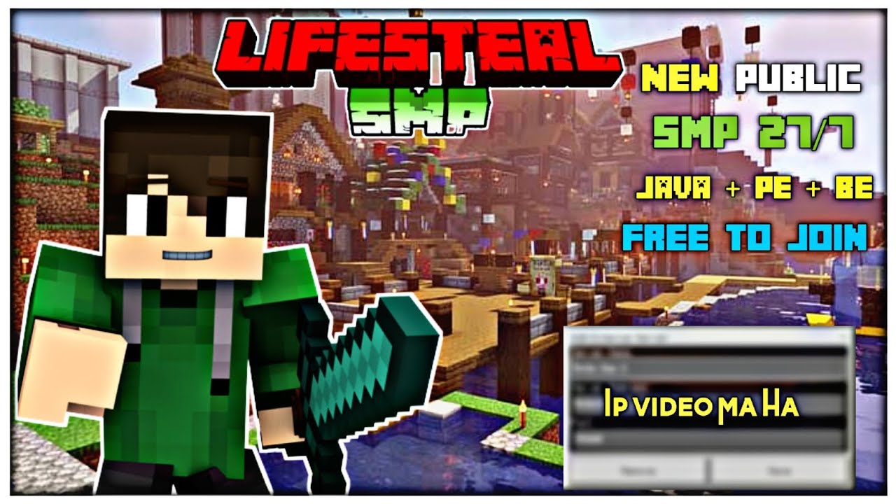 Best smp server mcpe 💗 1.20+ Lifesteal Smp java + mcpe 24/7 🍎 free to join ‎‎ - YouTube