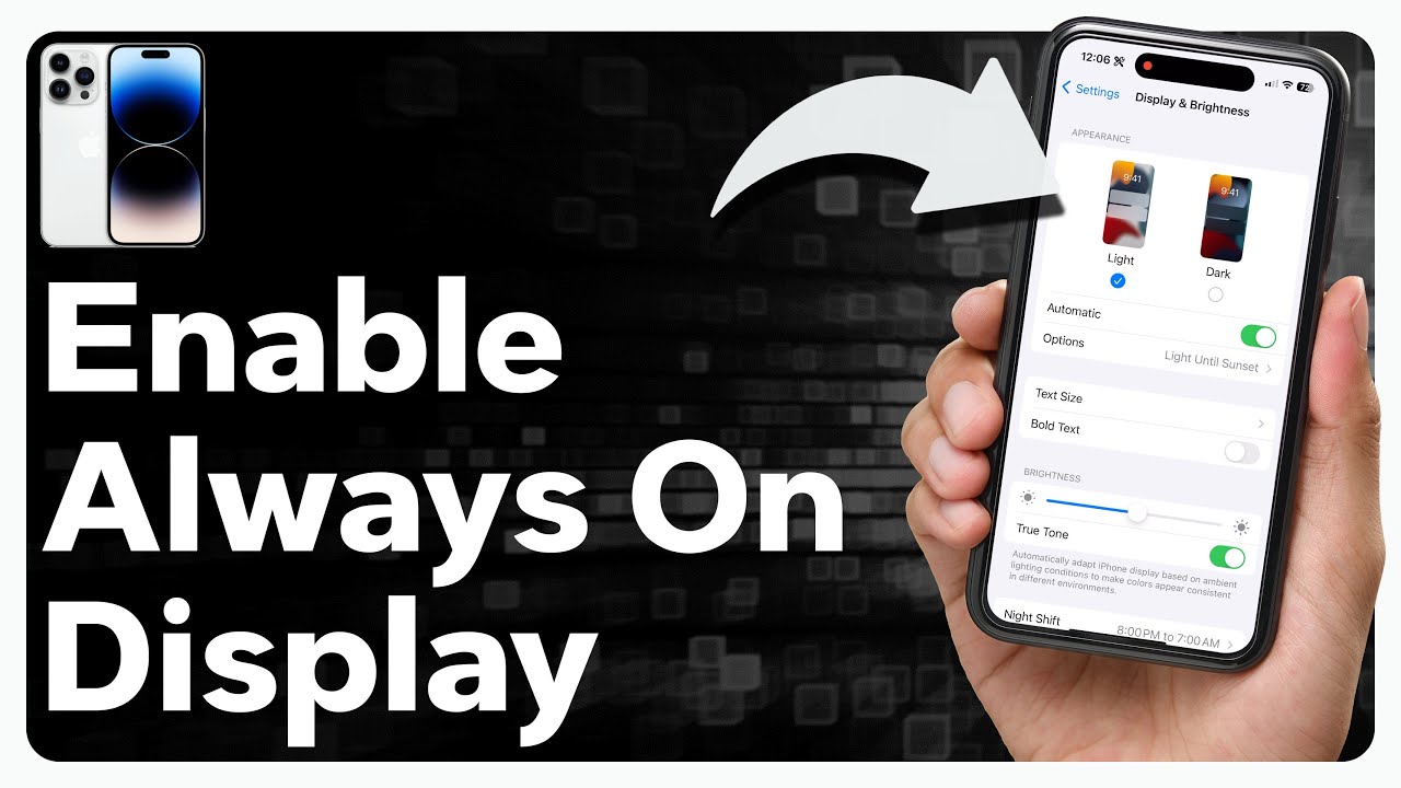How To Turn On Always On Display On iPhone - YouTube