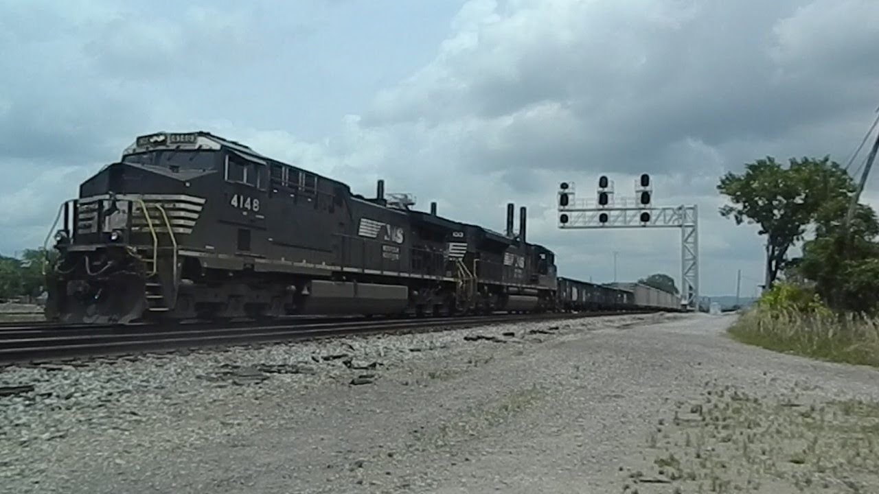 NS 4148 Leads Mixed Freight - 5/08/2023 - YouTube