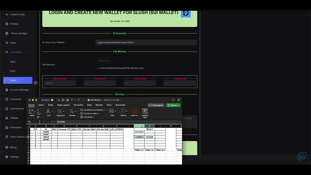 Login and create new wallet for Slush (Sui wallet) (Genlogin) - YouTube