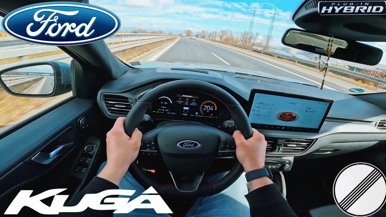 2025 Ford Kuga 2.5 PHEV | 243PS | TopSpeed Drive on German Autobahn ...