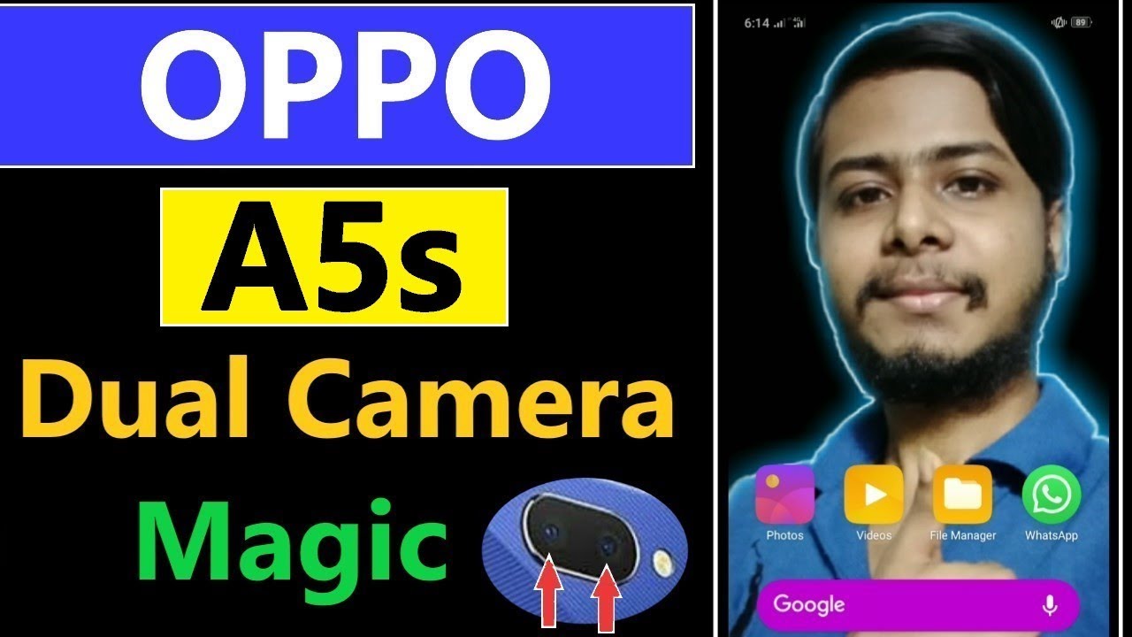 How to use Dual Camera in Oppo A5s - YouTube