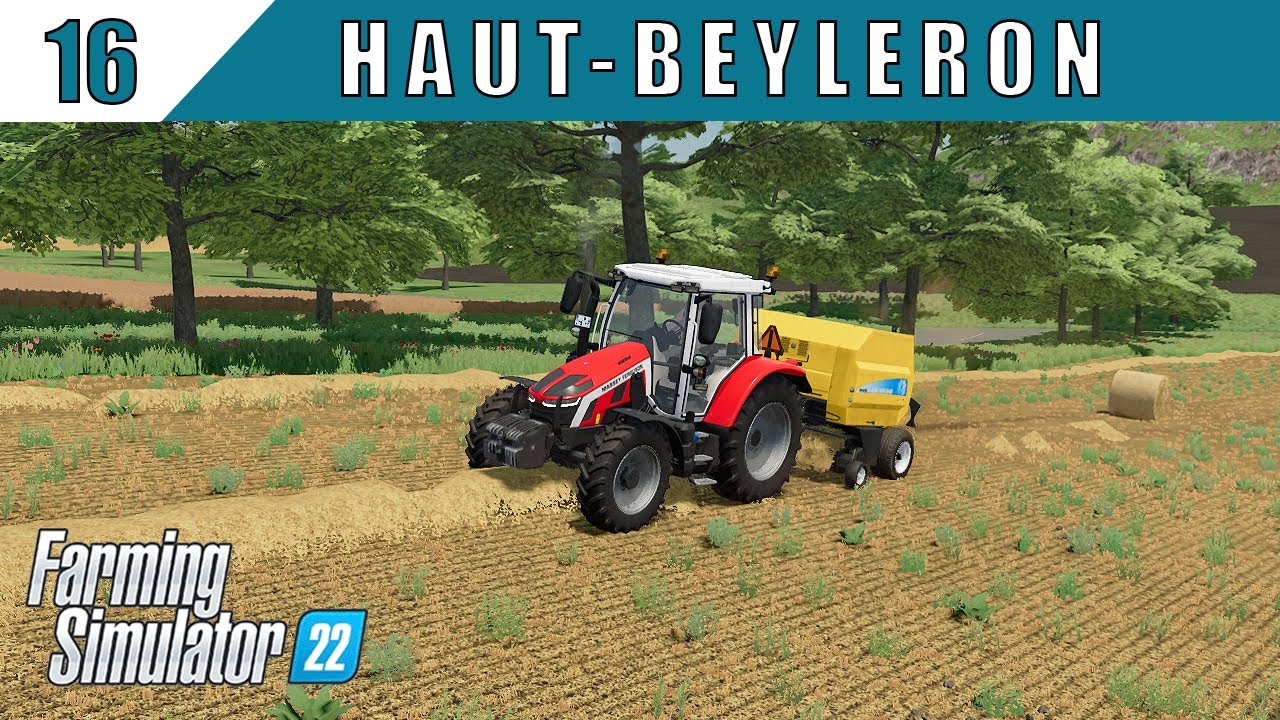 WINDROWING AND BALING STRAW! | FS22 Gameplay - Haut-Beyleron | Episode ...