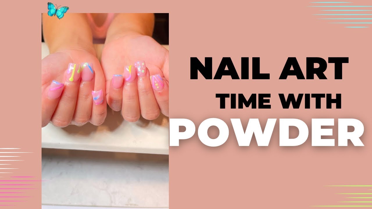 Watch me work | Nail Art | Powder Blending on Acrylic Nails - YouTube