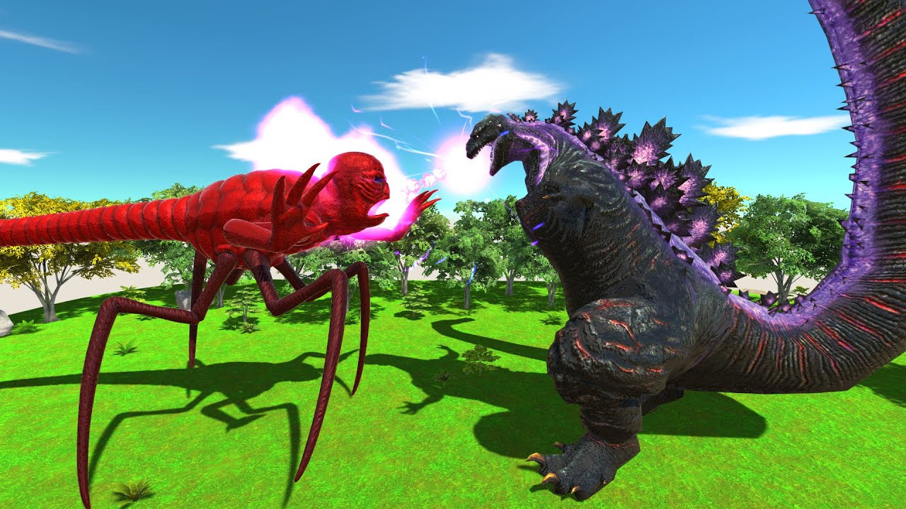 Titanus Red vs Shin Godzilla - Animal Revolt Battle Simulator - YouTube