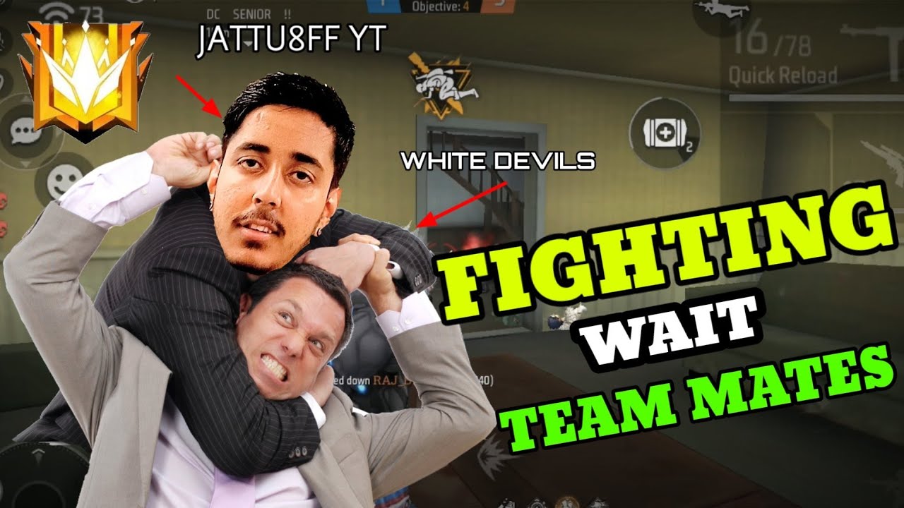 Fighting with Team mates 😂 cs rank match 😂 garena free fire fight ...