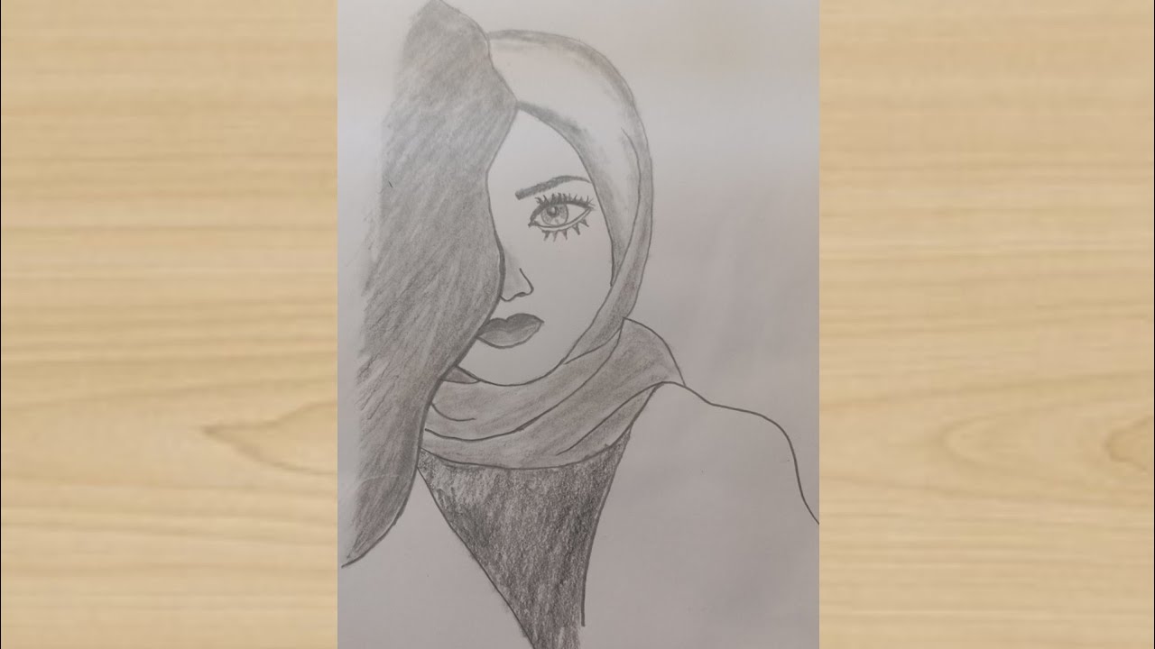 How to draw beautiful girl। pencil drawing step by step। easy drawing ...