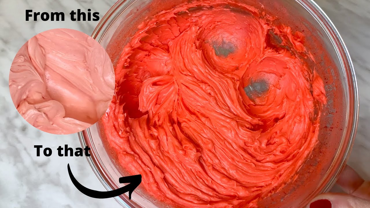 How To Get BRIGHT RED BUTTERCREAM | No Additional Food Colouring - YouTube
