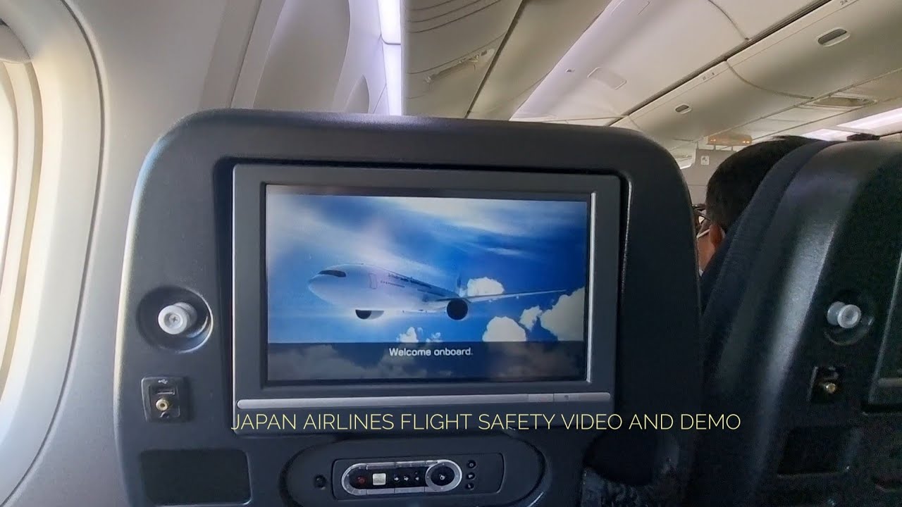 Japan Airlines flight safety video and demo - YouTube