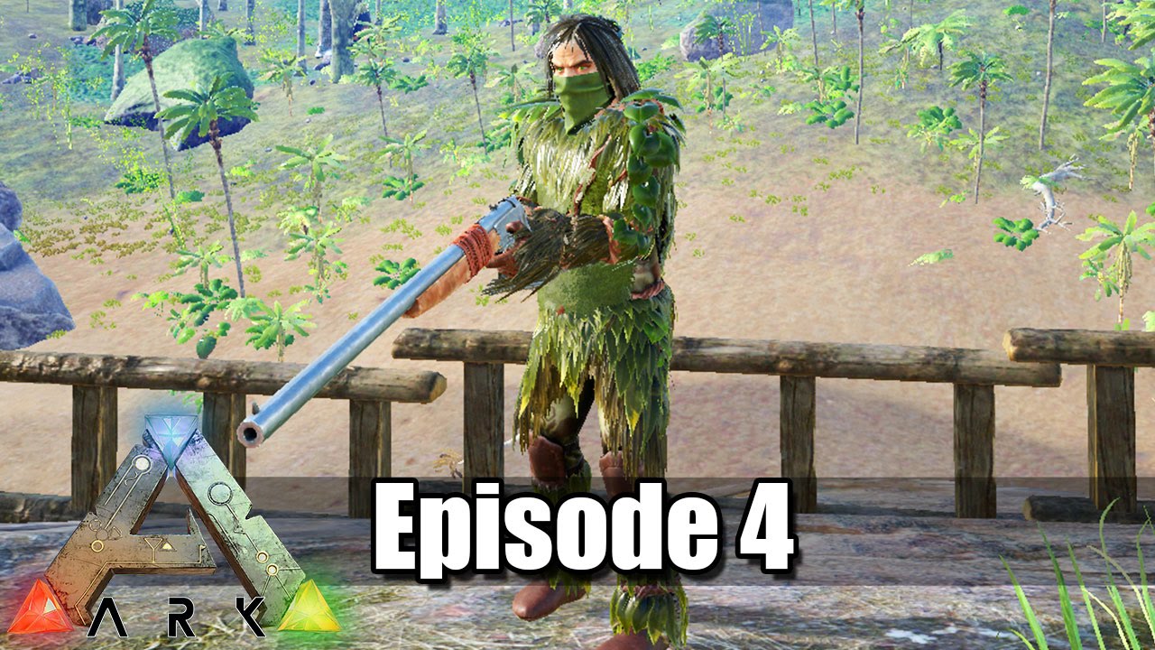 Dansk ARK Survival Evolved - EP 4 - Ghillie og Sniper! - YouTube