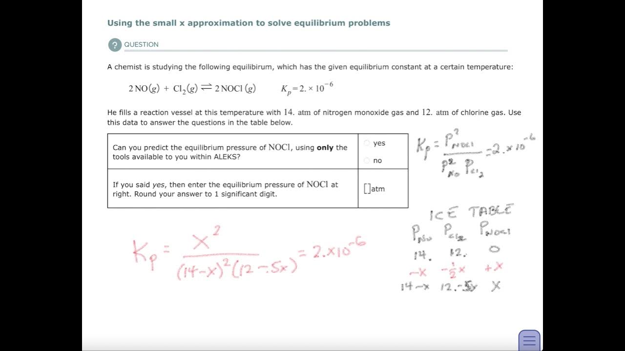 Aleks Using the small x approximation to solve equilibrium problems - YouTube