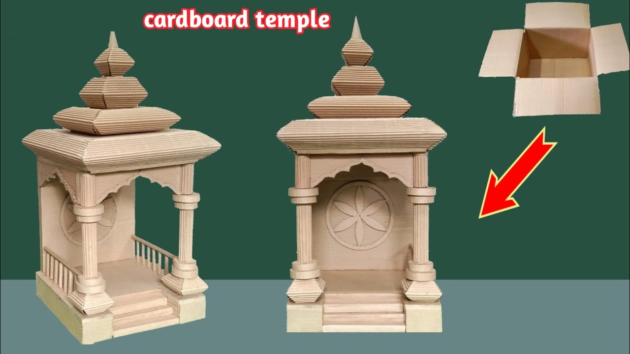 Cardboard Temple Making How To Make Cardboard Temple Ganpati Decoration Ideas Pooja Cardboard Temple Making How To Make Cardboard Temple Ganpati Decoration Ideas Pooja