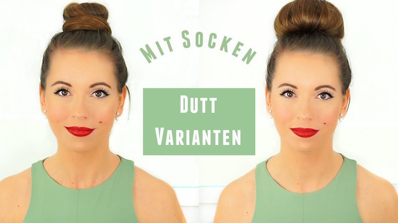 2 einfache & schnelle Dutt Varianten mit Socken I Dutt ohne Duttkissen ...