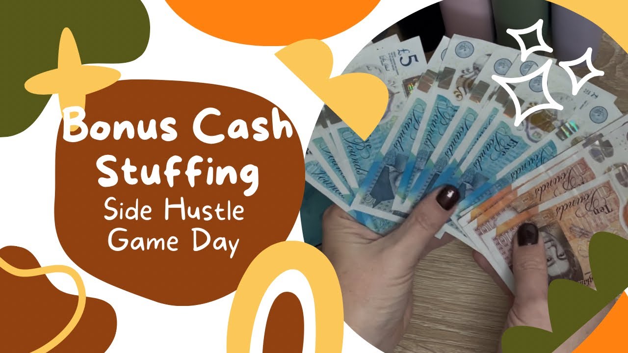 Bonus Cash Stuffing // November Side Hustle Game Day - YouTube