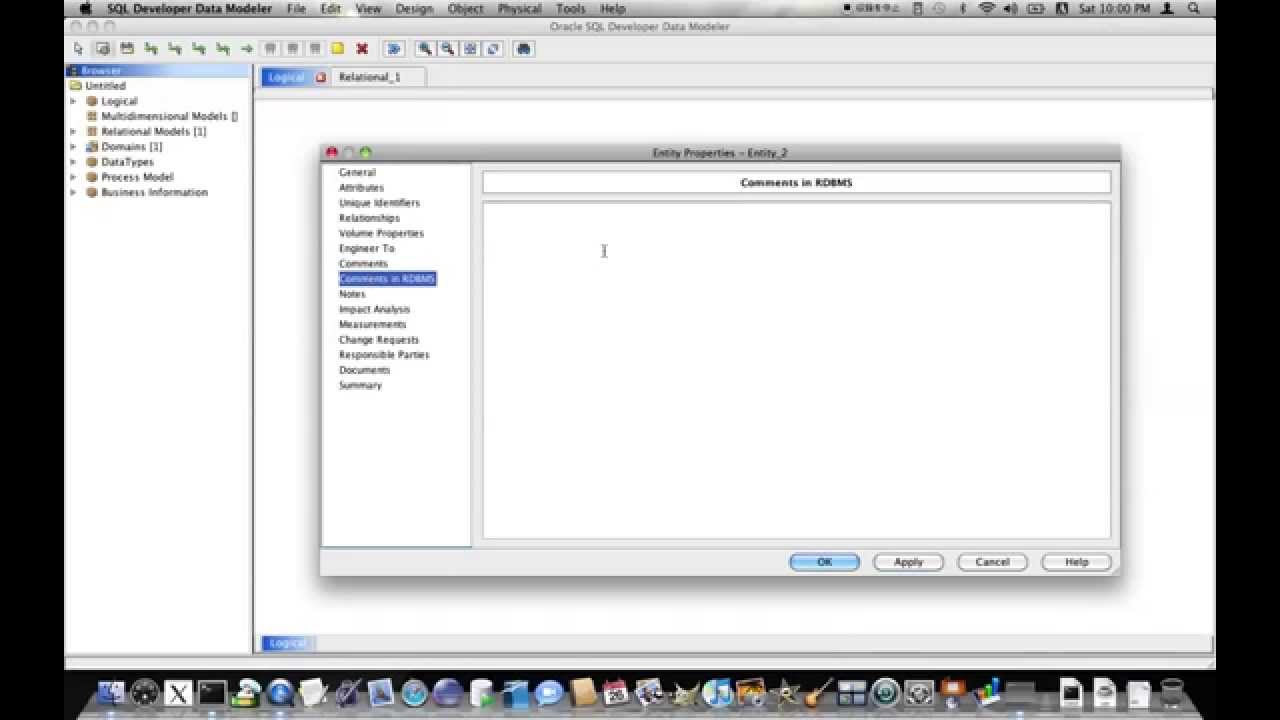 Oracle SQL Developer Data Modeler 2.0で日本語を使ったモデリングのテスト - YouTube