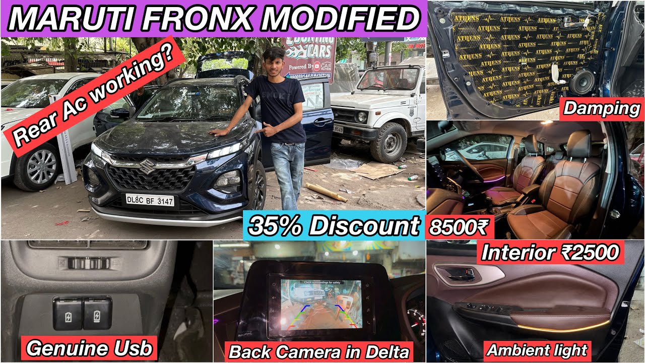 MARUTI FRONX 2023 MODIFIED🔥FRONX GENUINE ACCESSORIES🔥FRONX REAR AC ...