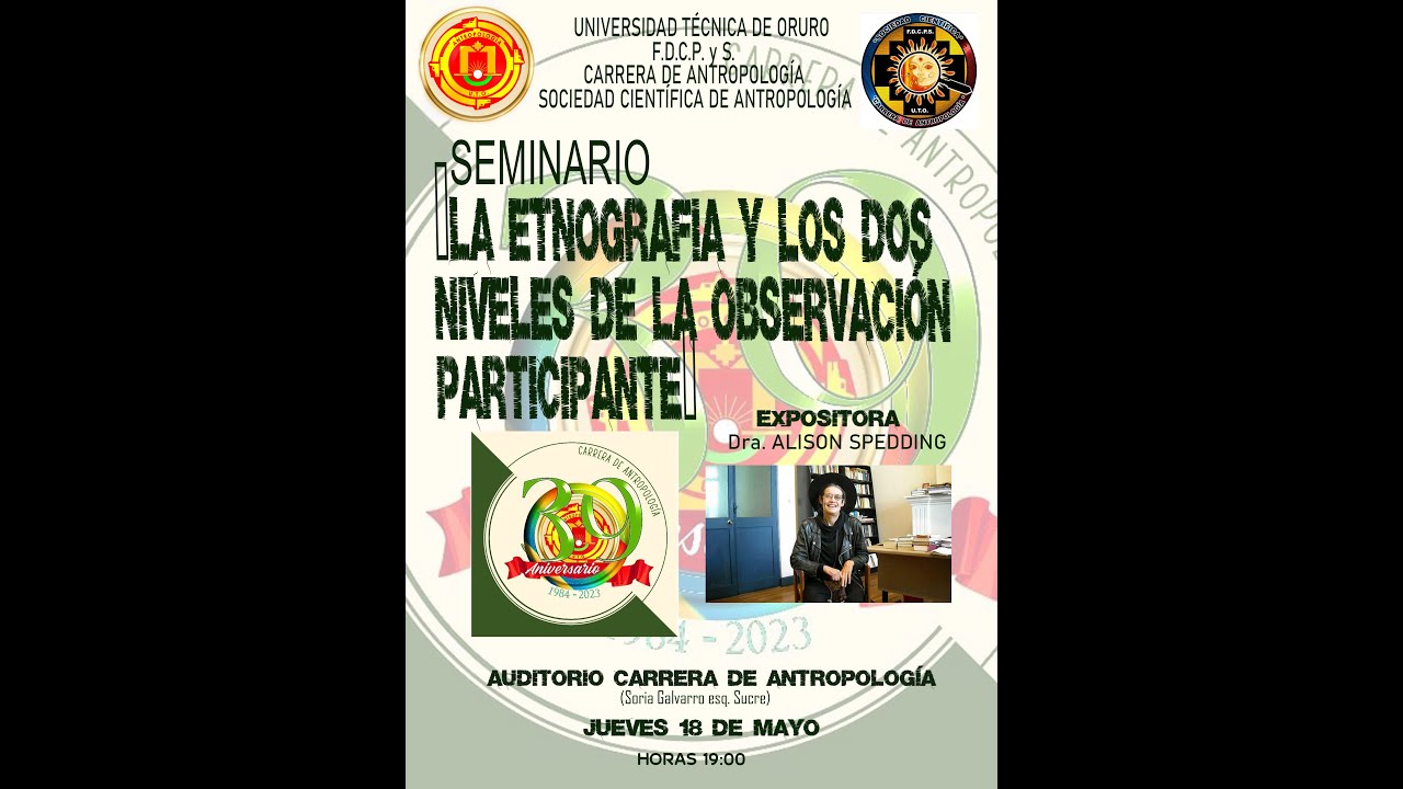 ALISON SPEDDING. LA ETNOGRAFÍA Y LOS DOS NIVELES DE LA OBSERVACIÓN ...