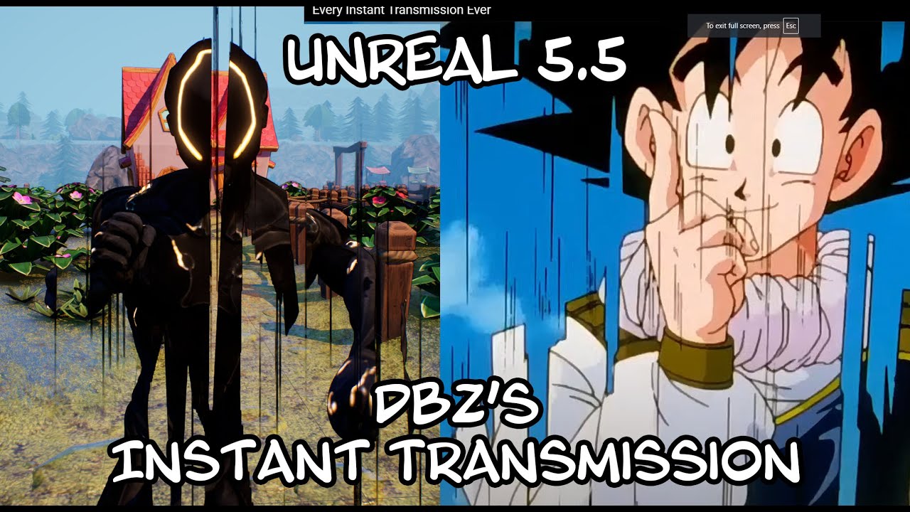 Unreal 5.5 - How to make the Dragon Ball Z Instant Transmission effect ...