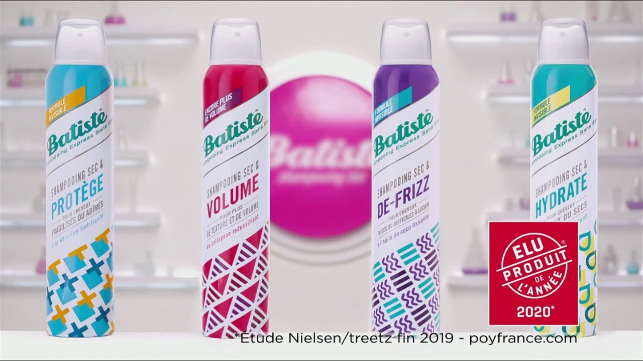 Batiste "numéro 1 des shampoings secs" "élu produit de l'année 2020 ...