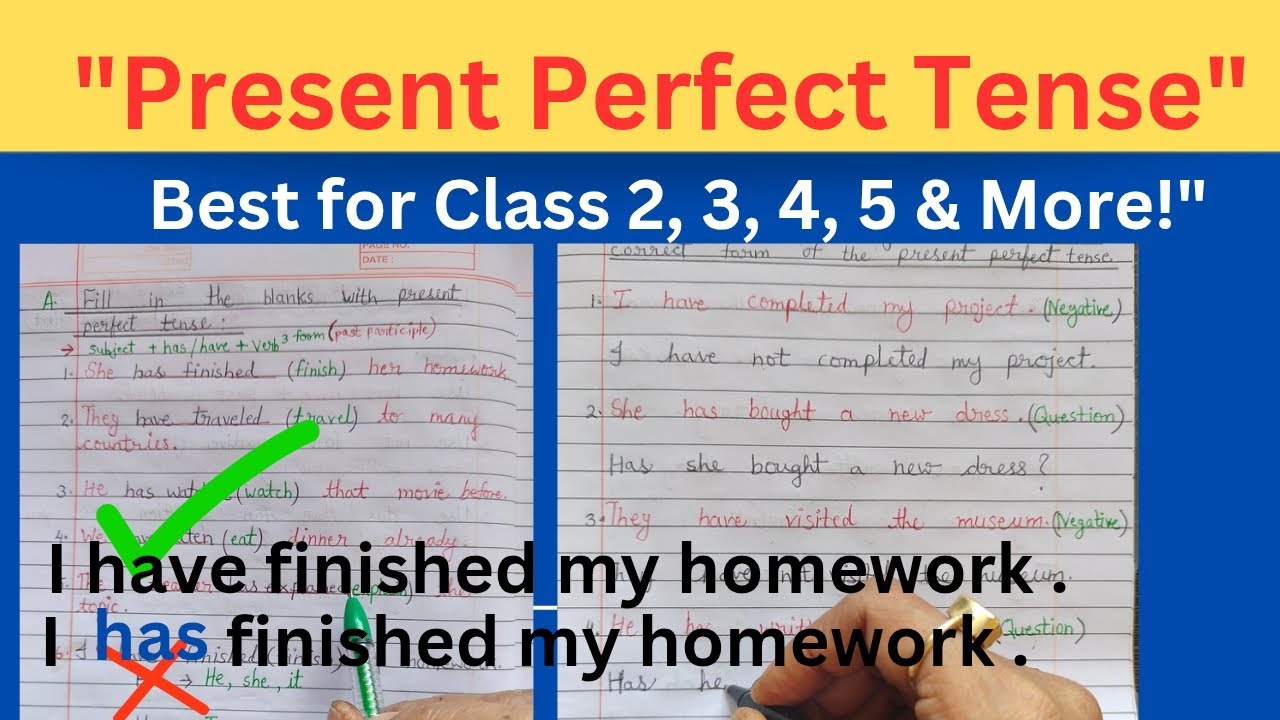 "Present Perfect Tense – Fill in the Blanks, Sentence Conversion & Verb ...
