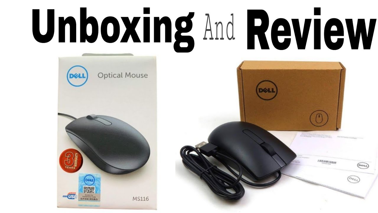 Dell optical mouse MS 116 unboxing and reviews । mouse for computer and ...
