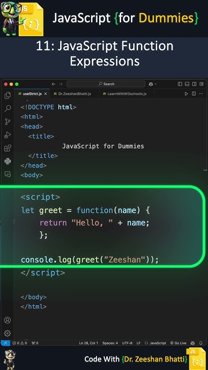 11 Javascript Function Expression Javascripttutorial Coding Programming Shorts Youtube