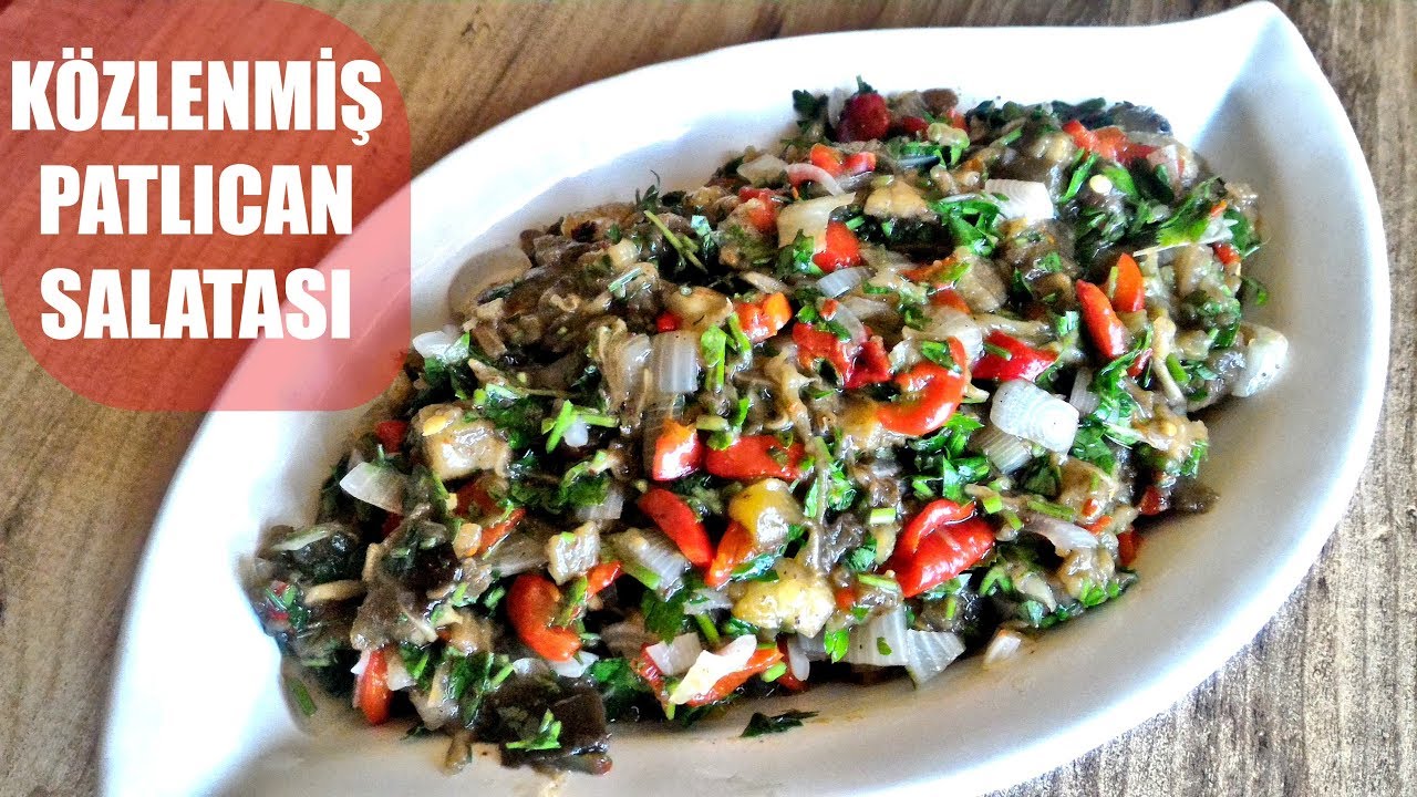 KÖZLENMİŞ PATLICAN SALATASI | PATLICAN SALATASI | SALATA TARİFLERİ ...