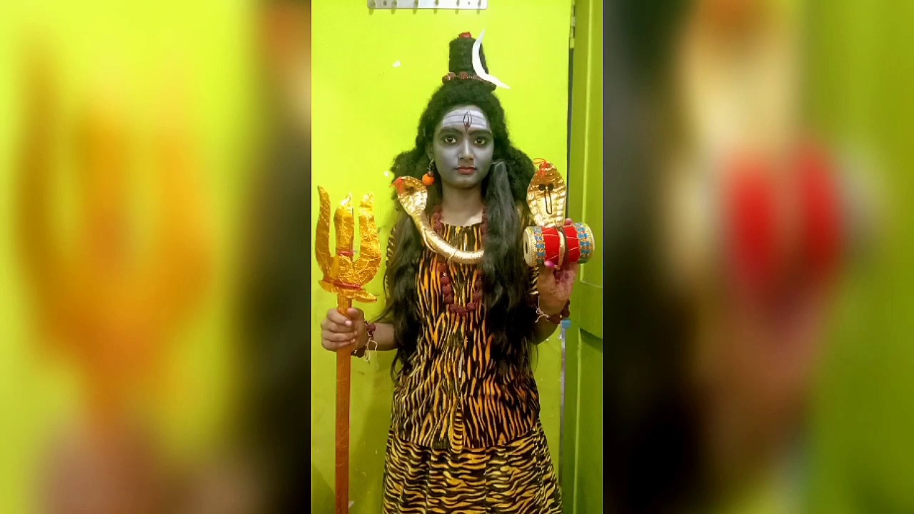Lord Shiva / Shiva costume / Shiva fancy dress / easy Shiva makeup ...