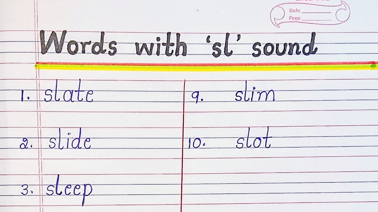 Words with sl sound - YouTube